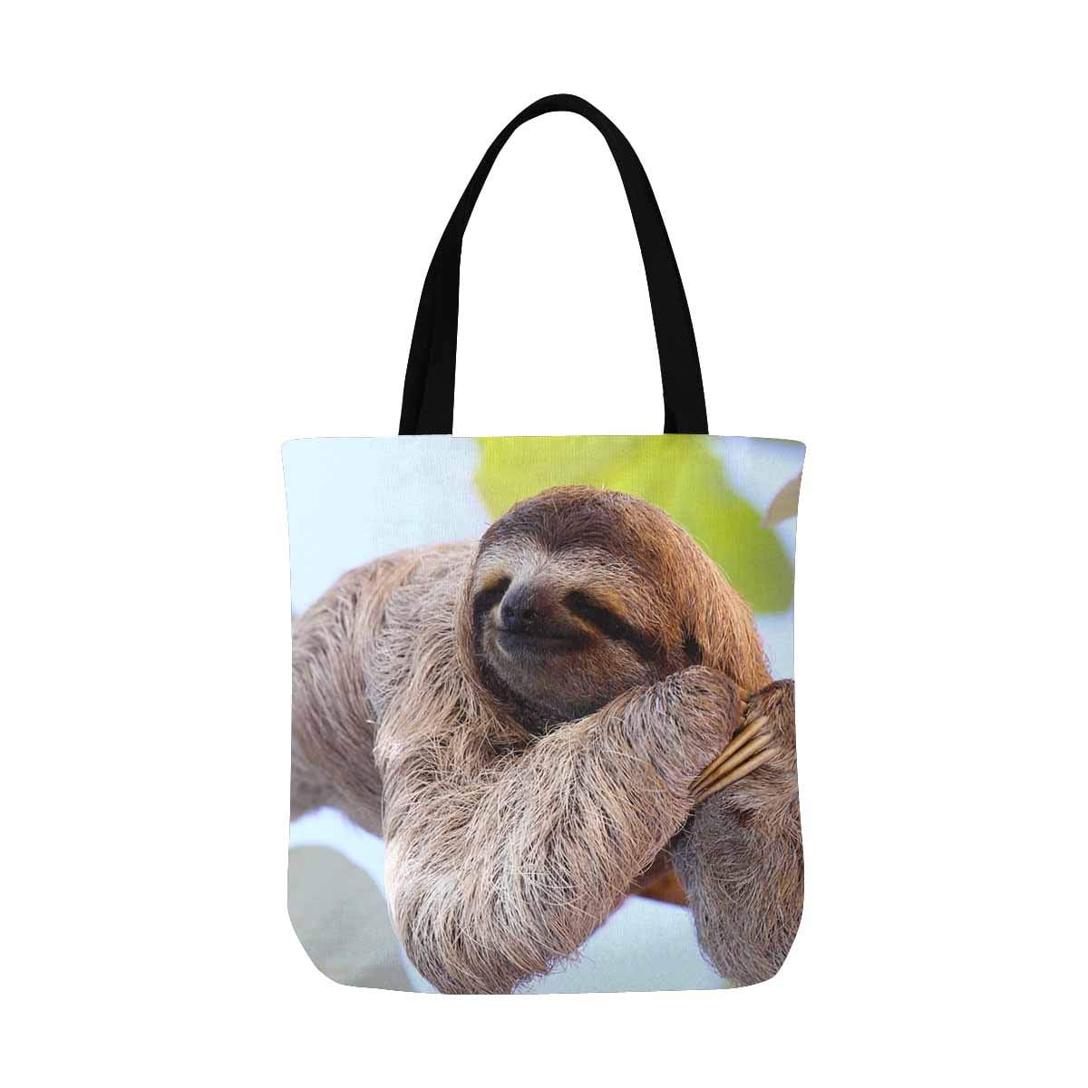 ASHLEIGH Happy Sloth Reusable Grocery Bags Shopping Bag Canvas Tote Bag ...