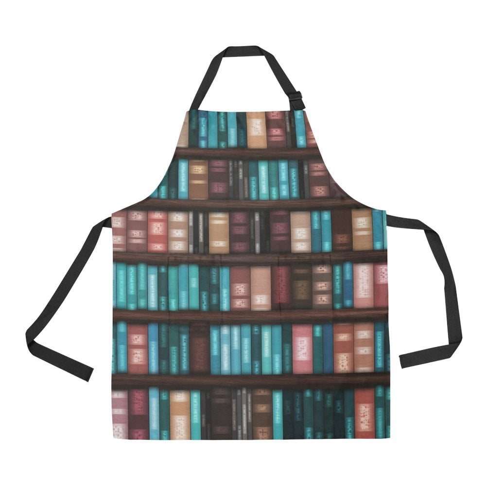 ASHLEIGH Library Wall With Books Adjustable Bib Apron with Pockets ...