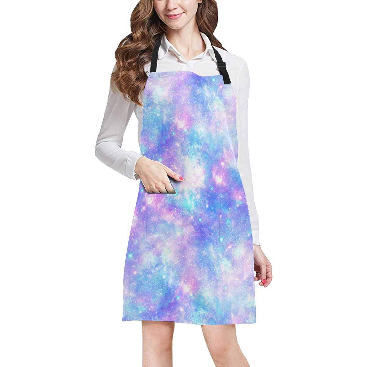 ASHLEIGH Pink and Blue Magical Space Galaxy Star Print Adjustable Bib ...