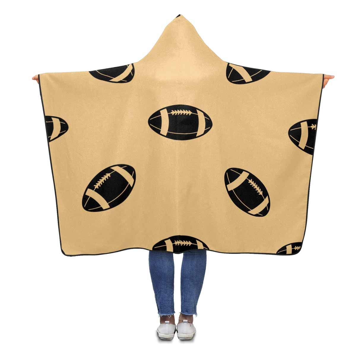 ASHLEIGH Rugby Throw Hooded Blanket 56x80 inches Adults Girls Boys ...