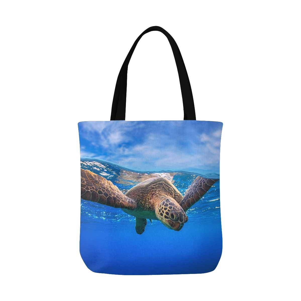 ASHLEIGH Sea Turtle Swimming in Ocean Water Wildlife Unisex Canvas Tote ...