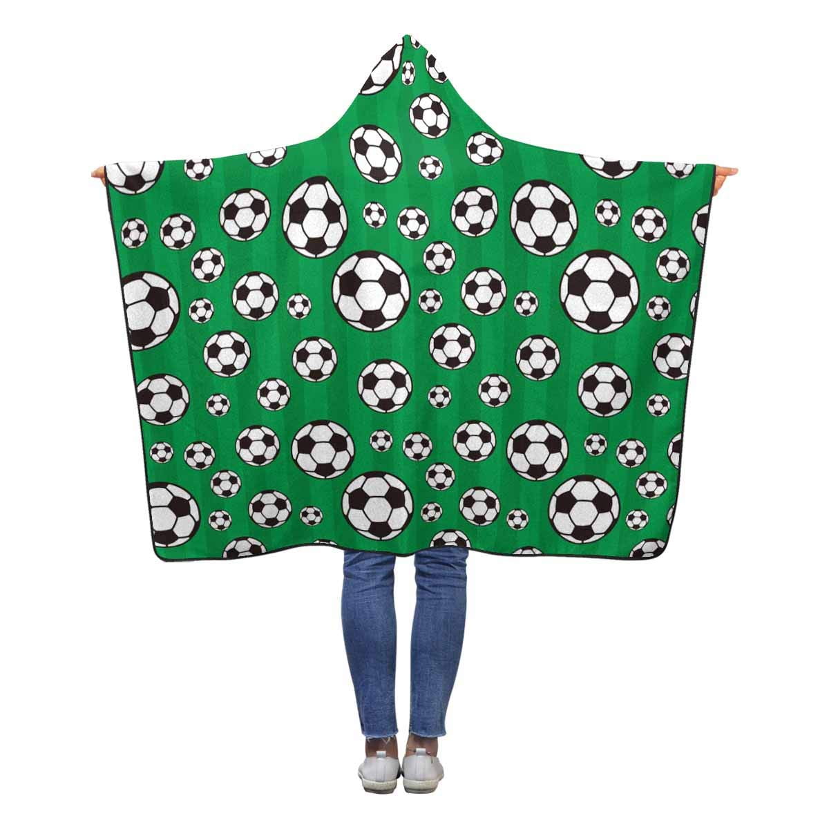 ASHLEIGH Soccer Pattern Hooded Blanket 50x60 inches Kids Girls Boys ...