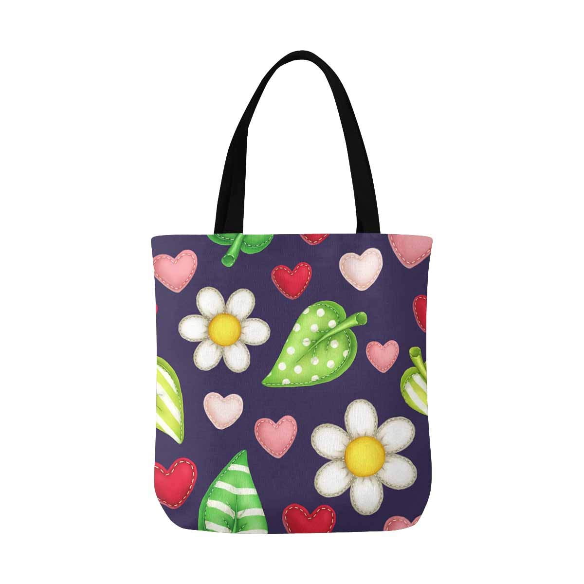 ASHLEIGH Spring Daisy Leaves Heart Shape Reusable Grocery Bags Shopping ...