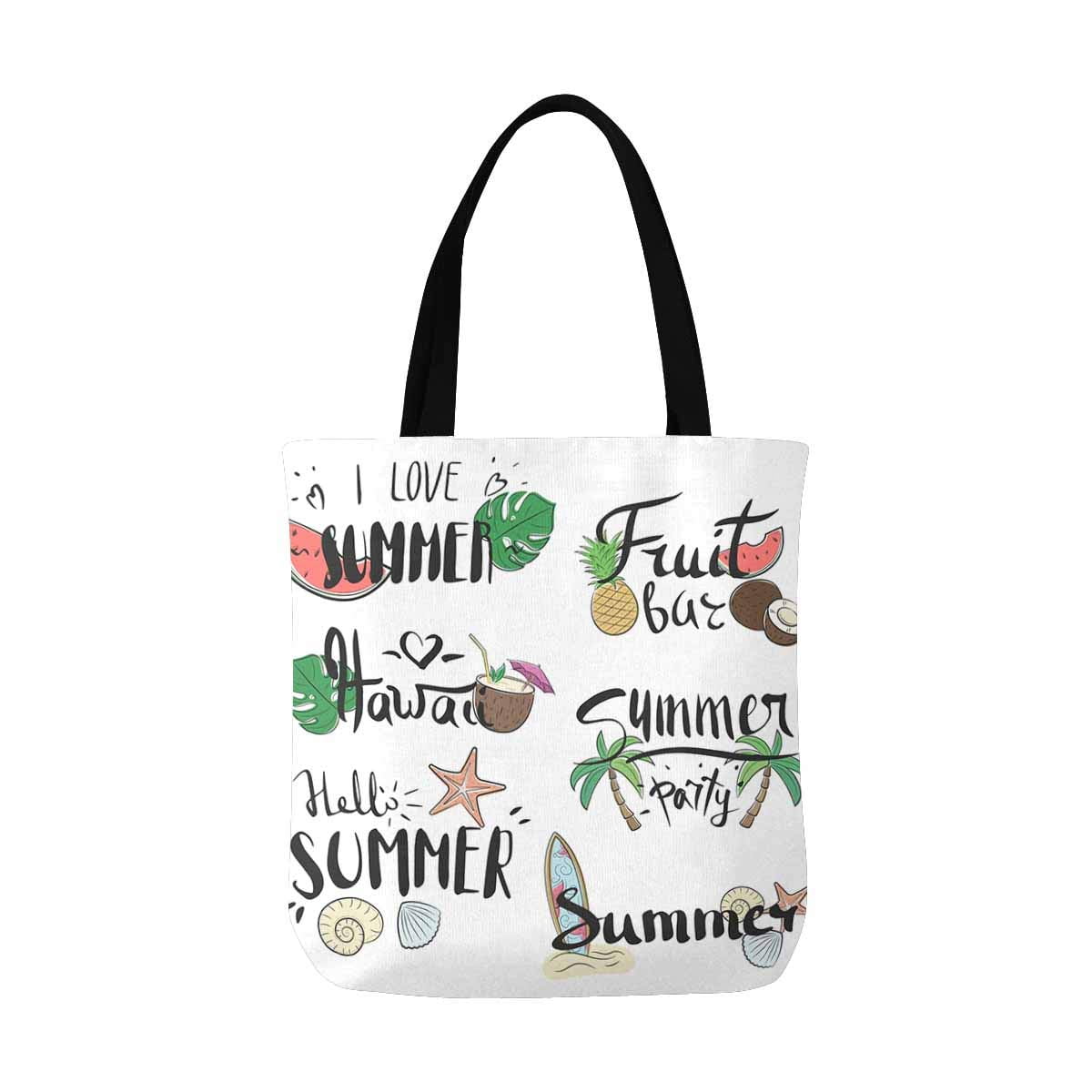 ASHLEIGH Summer Lettering With Leaves of Palm Trees Reusable Grocery ...