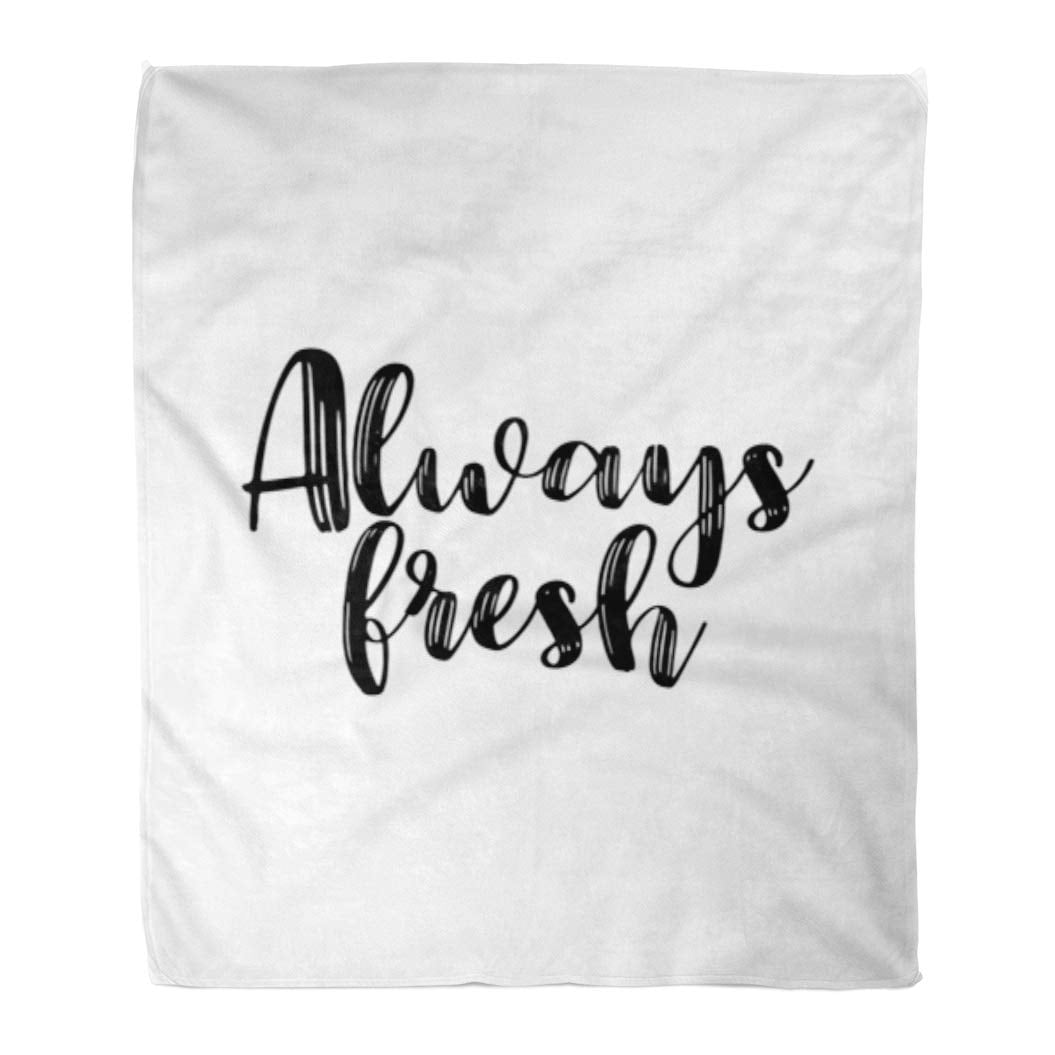 ASHLEIGH Throw Blanket 58x80 Inches Alphabet Lettering Ink Modern Brush ...