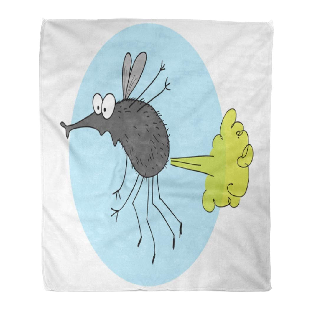 ASHLEIGH Throw Blanket 58x80 Inches Brown Funny Fly Farting Colourful ...
