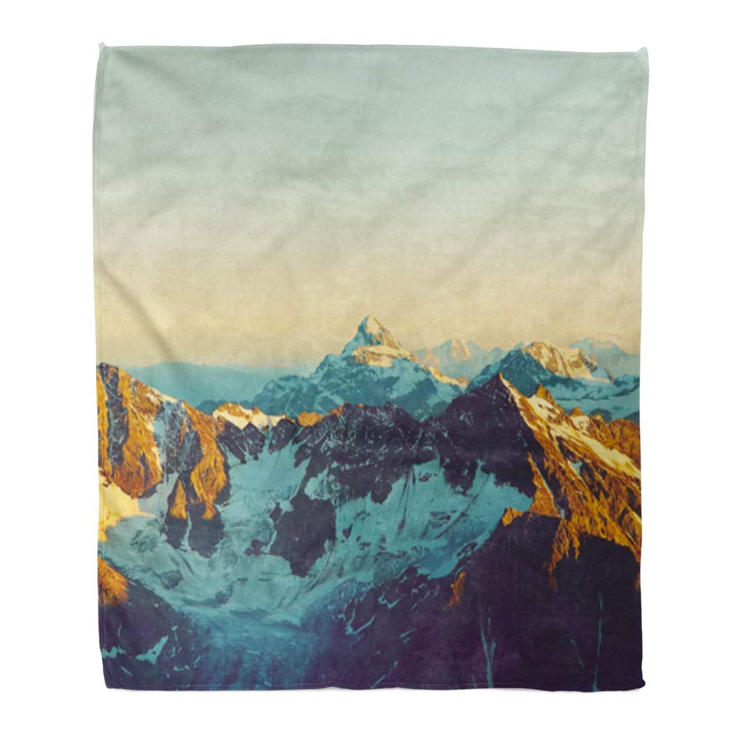 ASHLEIGH Throw Blanket 58x80 Inches Scenic Alpine Landscape Mountain ...