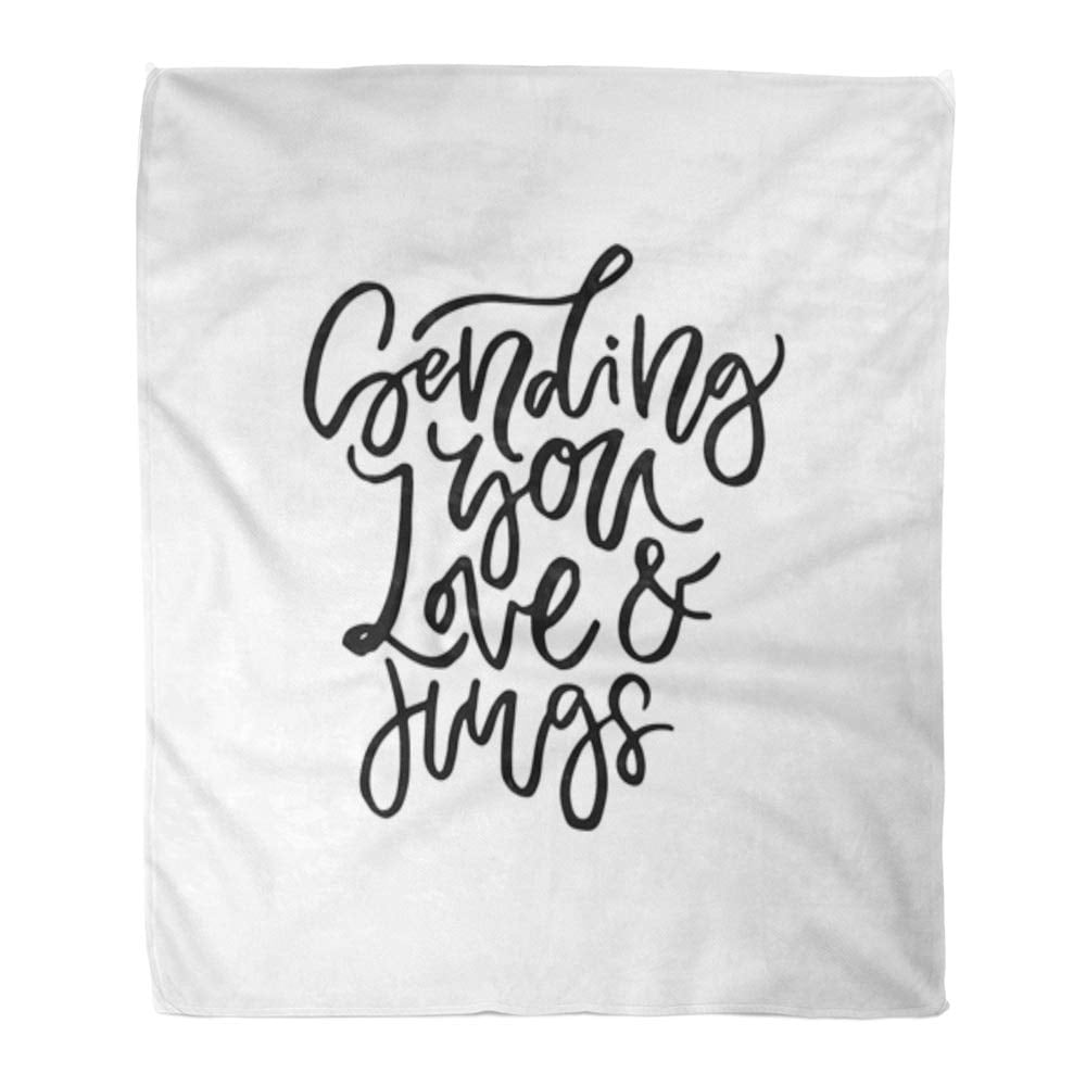ASHLEIGH Throw Blanket 58x80 Inches Unique Sign Made Brush Handdrawn ...
