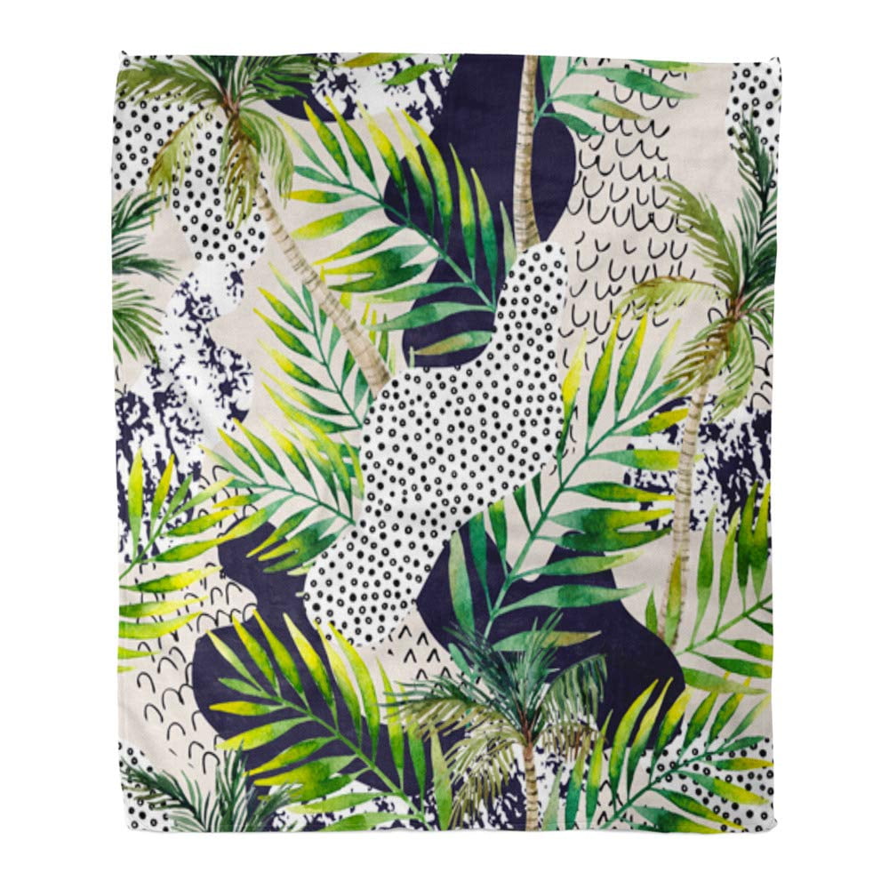 ASHLEIGH Throw Blanket Warm Cozy Print Flannel Abstract Summer ...