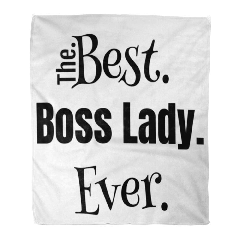 ASHLEIGH Throw Blanket Warm Cozy Print Flannel Best Boss Lady Ever for ...