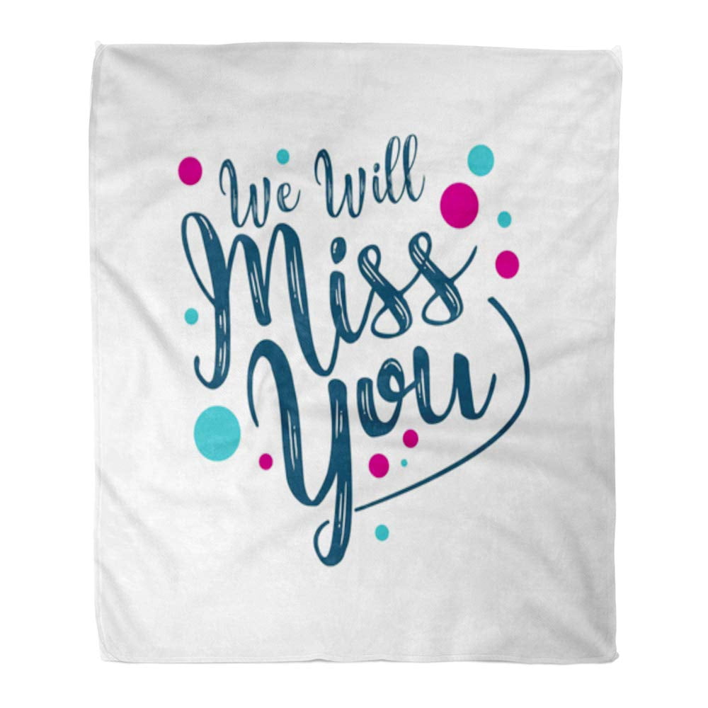 ASHLEIGH Throw Blanket Warm Cozy Print Flannel Colorful Goodbye ...