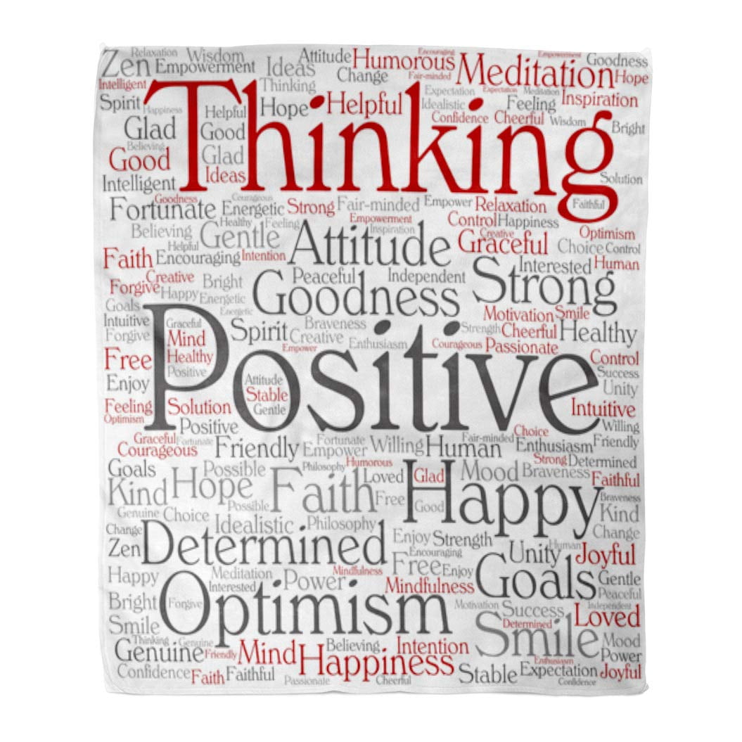 ASHLEIGH Throw Blanket Warm Cozy Print Flannel Conceptual Positive ...