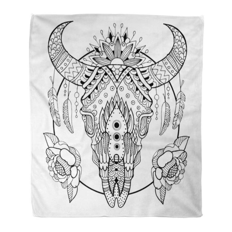 cow skull coloring pages