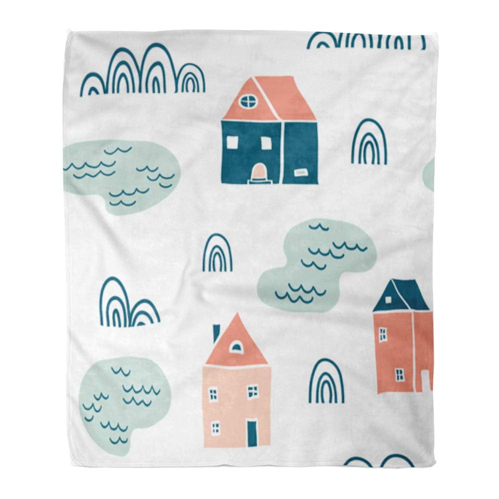 ASHLEIGH Throw Blanket Warm Cozy Print Flannel Landscape Pattern ...