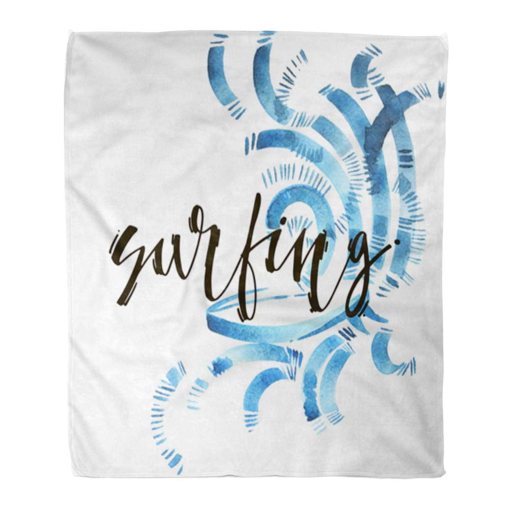 ASHLEIGH Throw Blanket Warm Cozy Print Flannel Vintage Watercolor ...