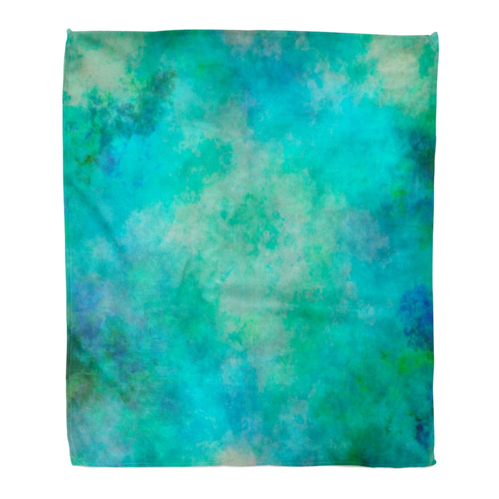 ASHLEIGH Throw Blanket Warm Cozy Print Flannel Watercolor Sky Colorful ...
