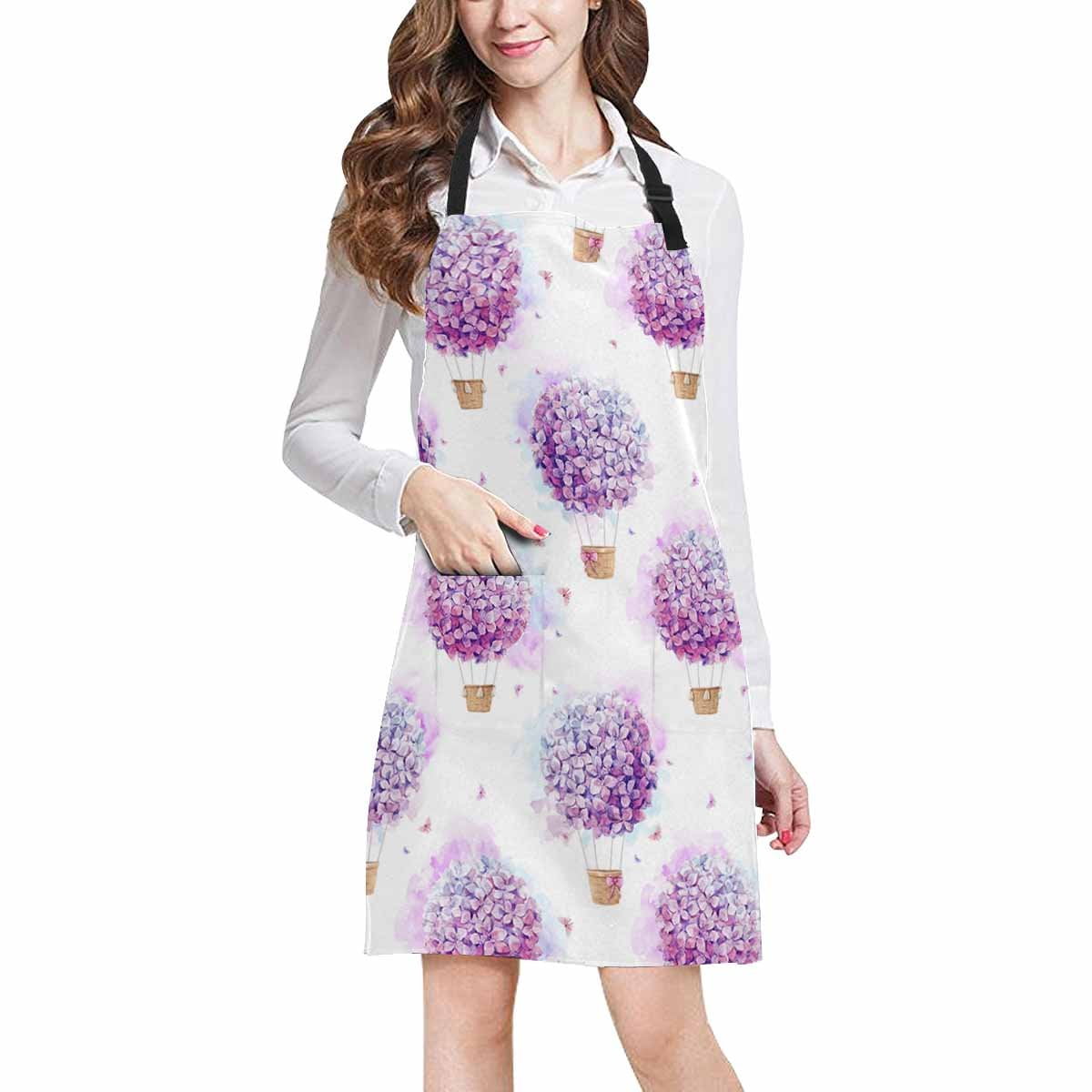 ASHLEIGH Watercolor Purple Hydrangeas Balloon Flowers with Butterfly ...