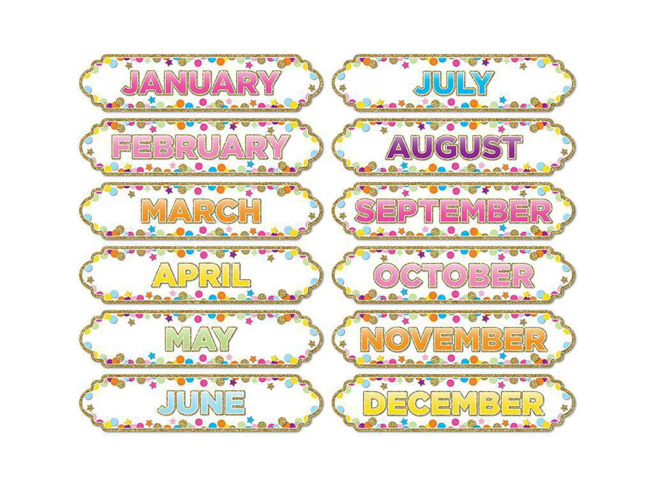 ASHLEY PRODUCTIONS MAGNETIC CONFETTI MONTHS OF THE YR - Walmart.com