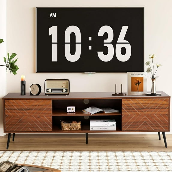 ASHOMELI 69" TV Stand,Mid Century Modern Media Console for 32~75 Inch ...