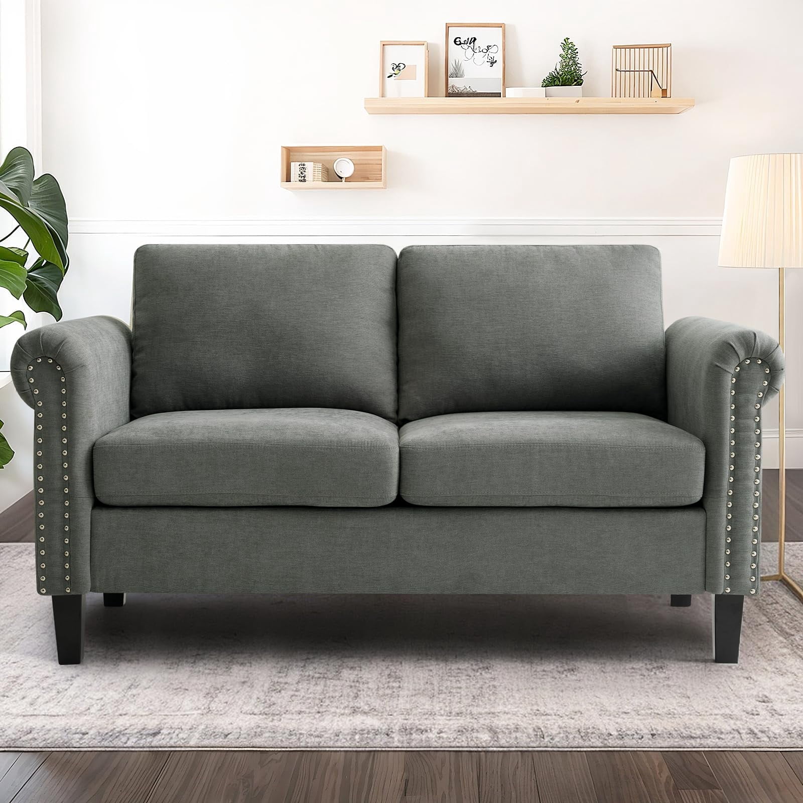 ASHOMELI Modern Living Room Sofa, Soft and Comfortable Couch, Loveseat ...