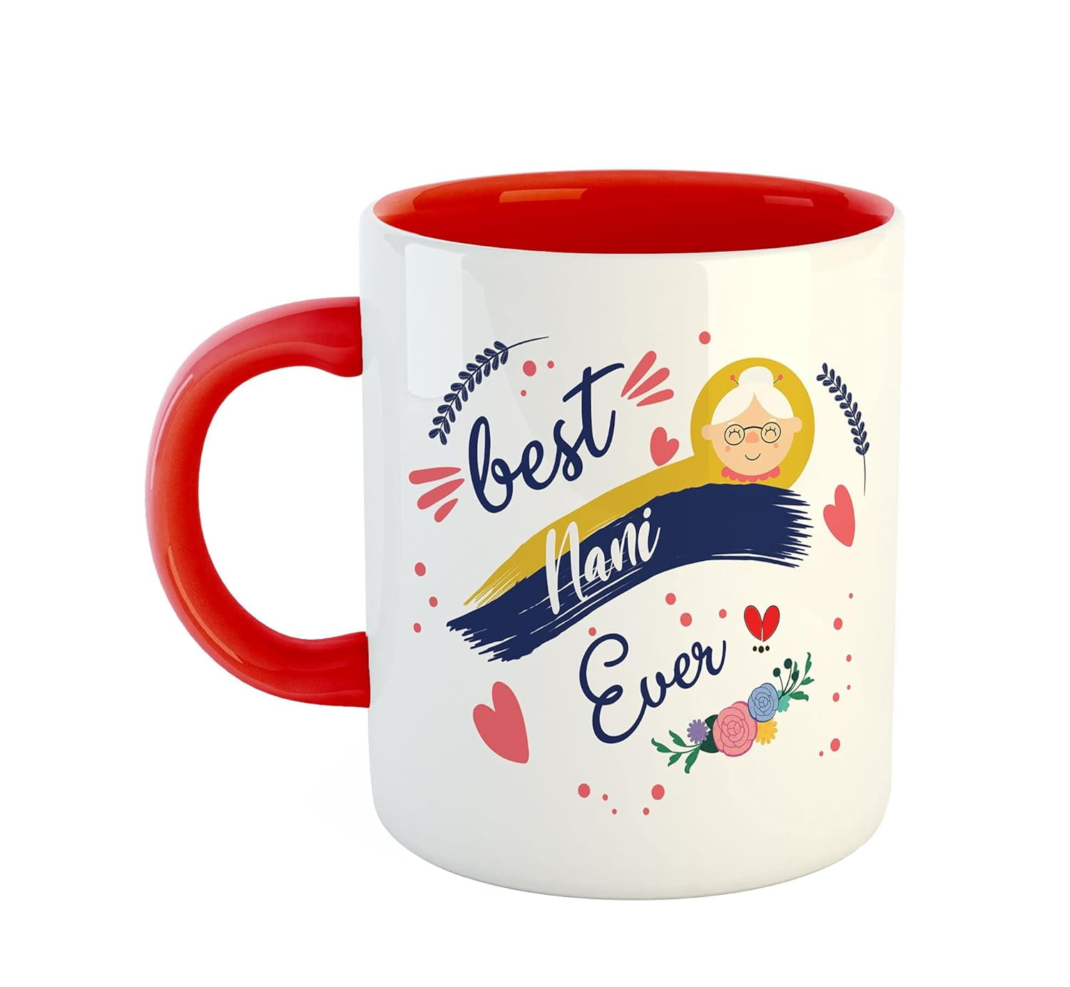 ASHVAH Best Nani Ever Ceramic Coffee Mug Best Gift for Grandma Grand ...