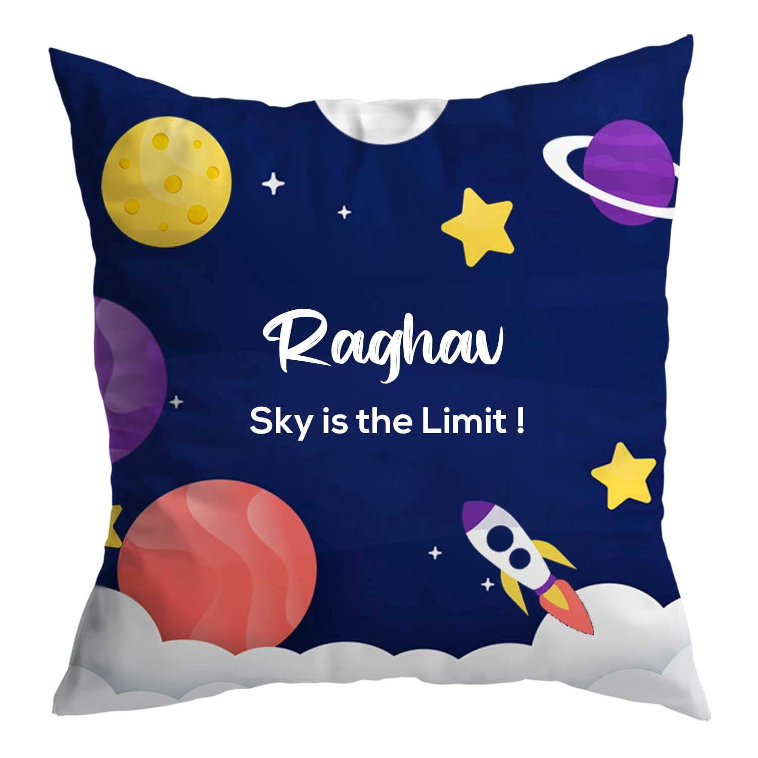 ASHVAH Raghav Name Space Theme CushionPillow Cover with Filler Best ...