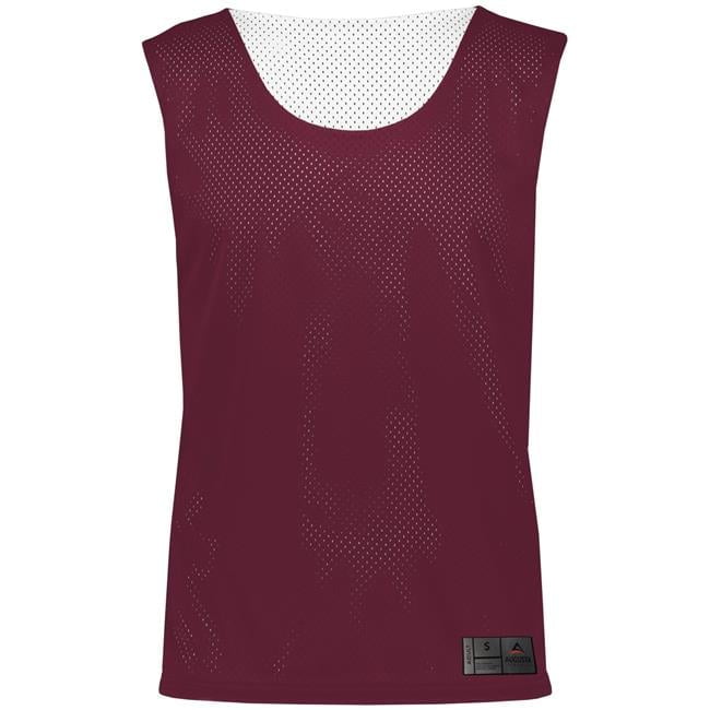 ASI 9717.380.XL Adult Mesh Reversible Pinnie Top, Maroon & White ...