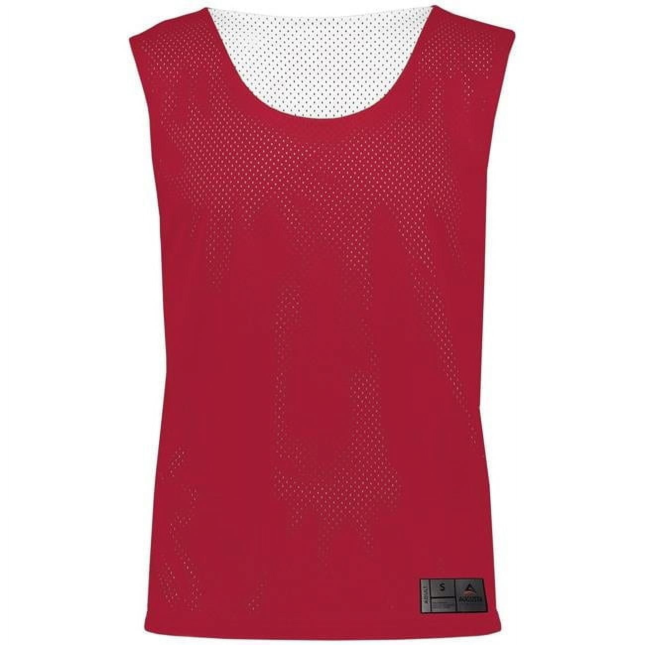 ASI 9717.408.M Adult Mesh Reversible Pinnie Top, Scarlet & White ...