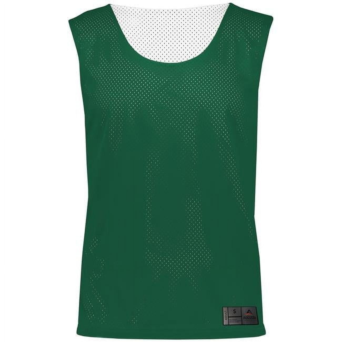 ASI 9717.438.XL Adult Mesh Reversible Pinnie Top, Dark Green & White ...
