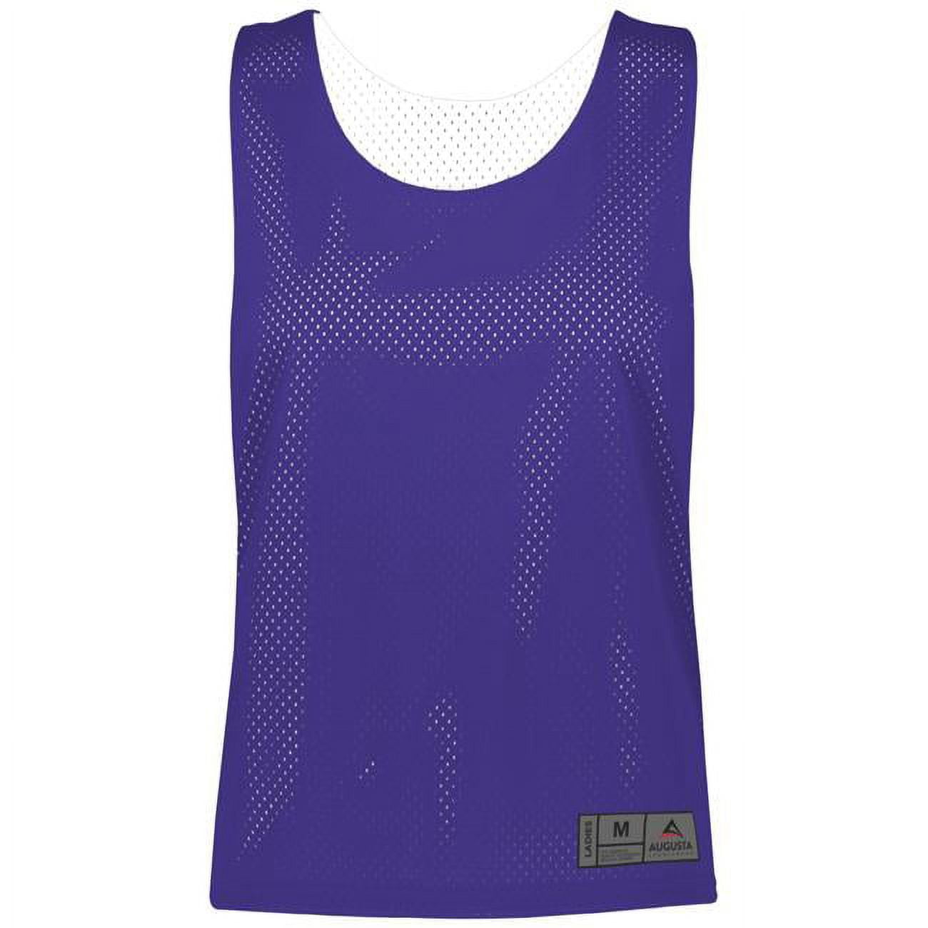 ASI 9719.450.S Ladies Mesh Reversible Pinnie Top, Purple & White ...