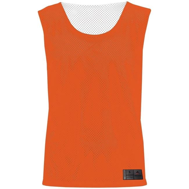 ASI Adult Mesh Reversible Pinnie Top, Orange & White - Extra Large ...