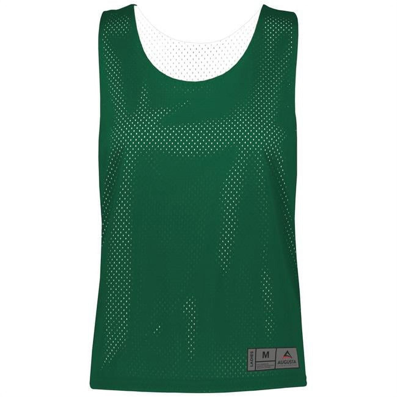 ASI Ladies Mesh Reversible Pinnie Top, Dark Green & White - Medium ...