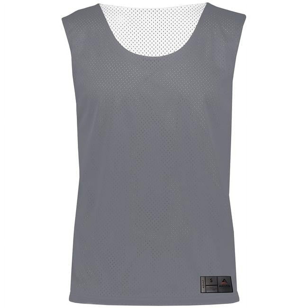 ASI Youth Mesh Reversible Pinnie Top, Graphite & White - Large ...