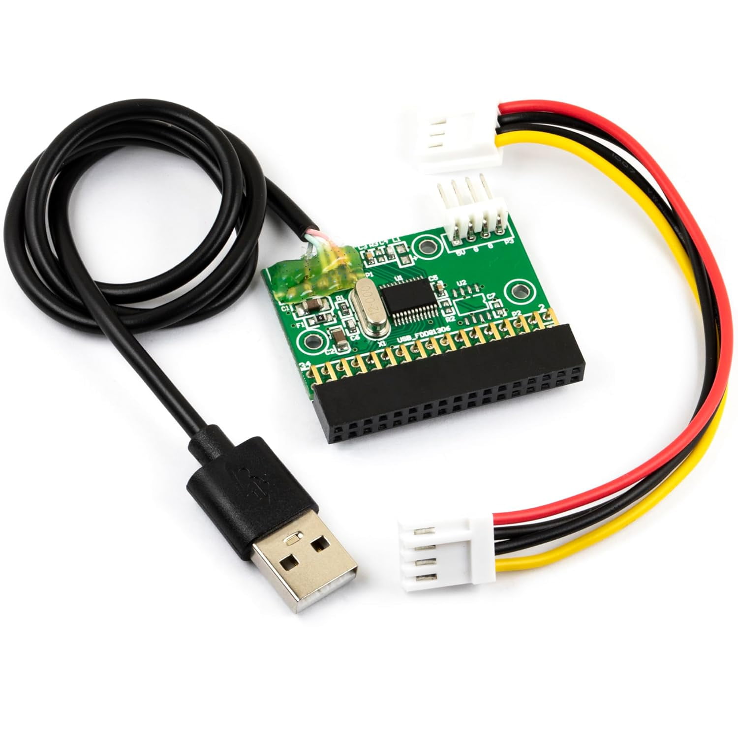 ASIASN-1.44MB 3.5" Floppy Drive Connector 34 Pins to USB Cable Adapter PCB Board U Disk to ...