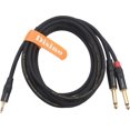 ASIASN-1/8 Inch TRS Stereo to Dual 1/4 inch TS Mono Y-Splitter Cable 3 ...