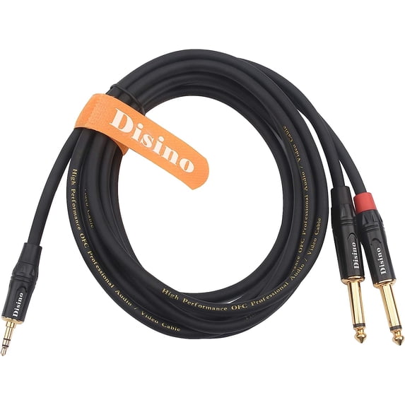 ASIASN-1/8 Inch TRS Stereo to Dual 1/4 inch TS Mono Y-Splitter Cable 3 ...