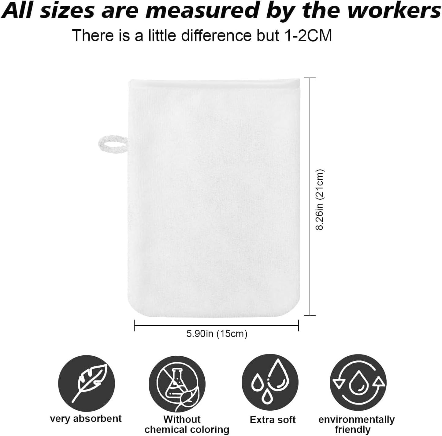 ASIASN-10 Pack Microfiber Body Wash Mitts, Soft Face Mitten, Bath Spa ...