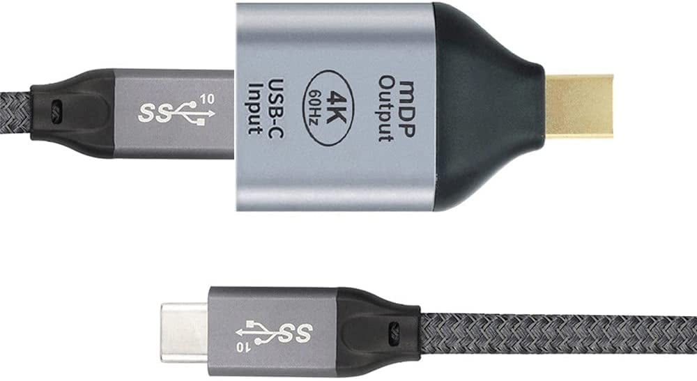 ASIASN-10Gbps 100W Cable USB-C Type C Female Source to Mini Displayport ...