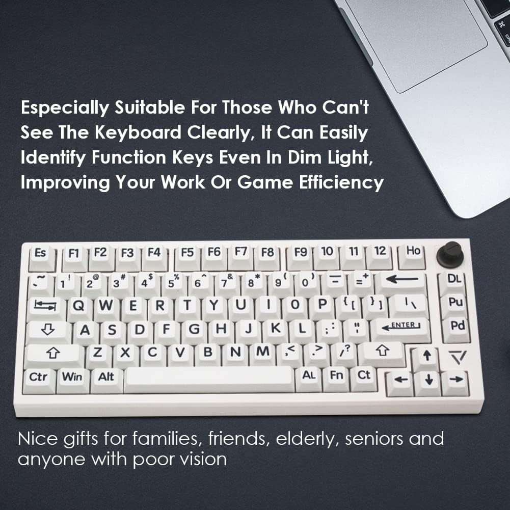ASIASN-125 Key Large Print PBT Keycaps - Full Set Oversized Print ...