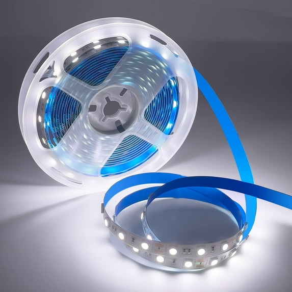 ASIASN-12V LED Strip Light White 6000K, 16.4ft/5M SMD5050 LED Strip ...