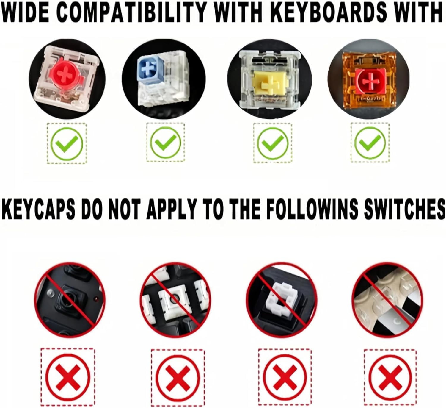 ASIASN-133-Key Double-Shot PBT Keycap Set with Side-Lit Legends, Cherry ...