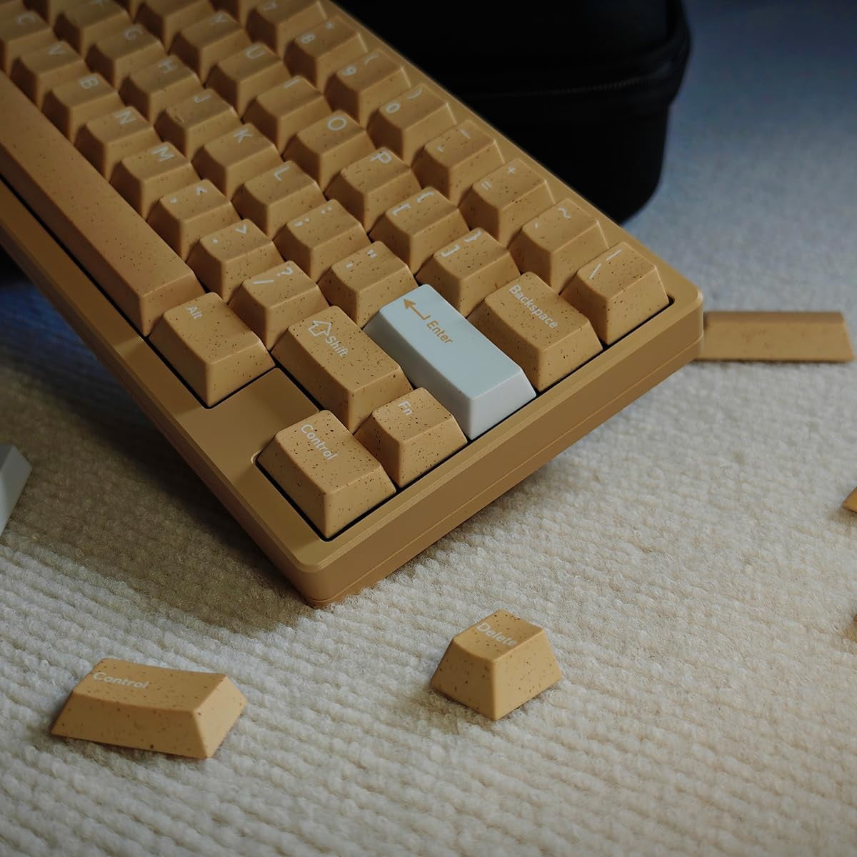 ASIASN-137 Keys PBT Dye Sub Keycaps Cherry Profile Yellow Keycaps Set ...