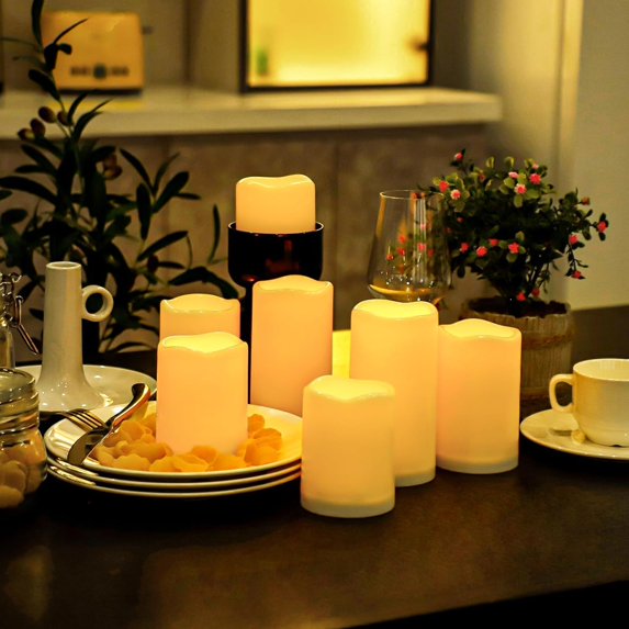 ASIASN-14pcs Flameless LED Candles Battery Operated with Remote Timer ...
