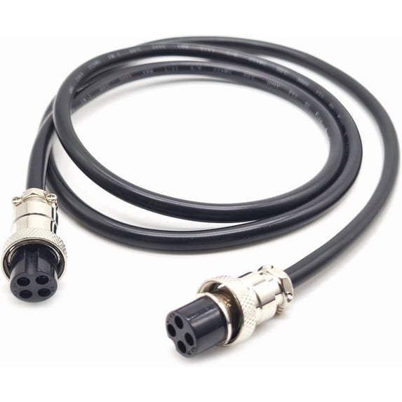 ASIASN-16.4 ft GX16 4 Pin Cable Double Female Head Aviation Cordset ...