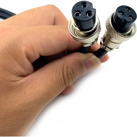 ASIASN-16.4ft GX16 3 Pin Cable Double Female Head Aviation Cordset ...