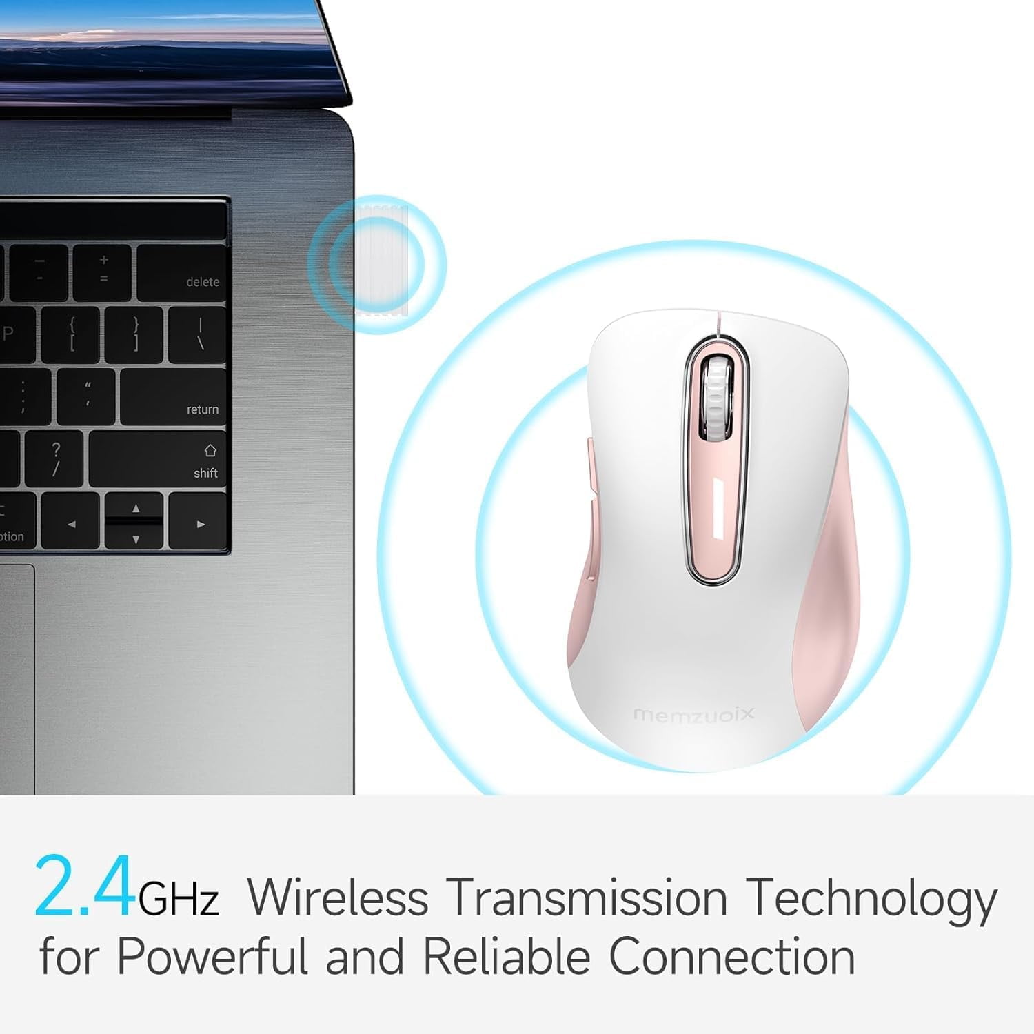 ASIASN-2.4G Wireless Mouse, 1400 DPI Computer Mice with USB Receiver ...