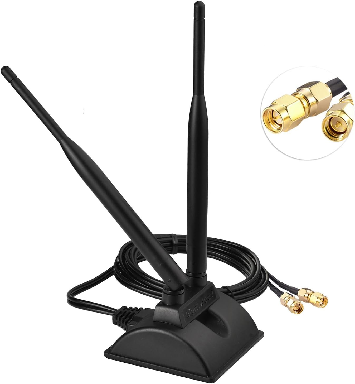 ASIASN-2.4GHz 5GHz Dual Band WiFi Antenna RP-SMA Male Connector with ...