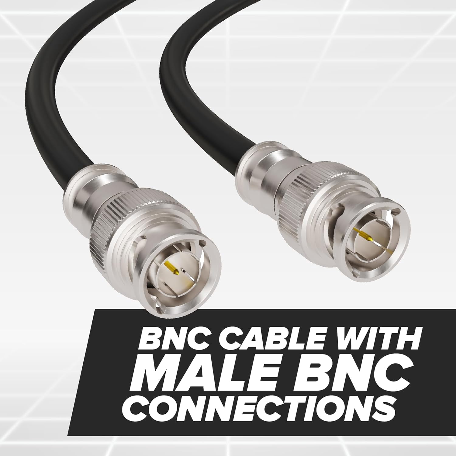 ASIASN-20 FT BNC Cable with 2 Male BNC Connections - 75 Ohm, Low Loss ...