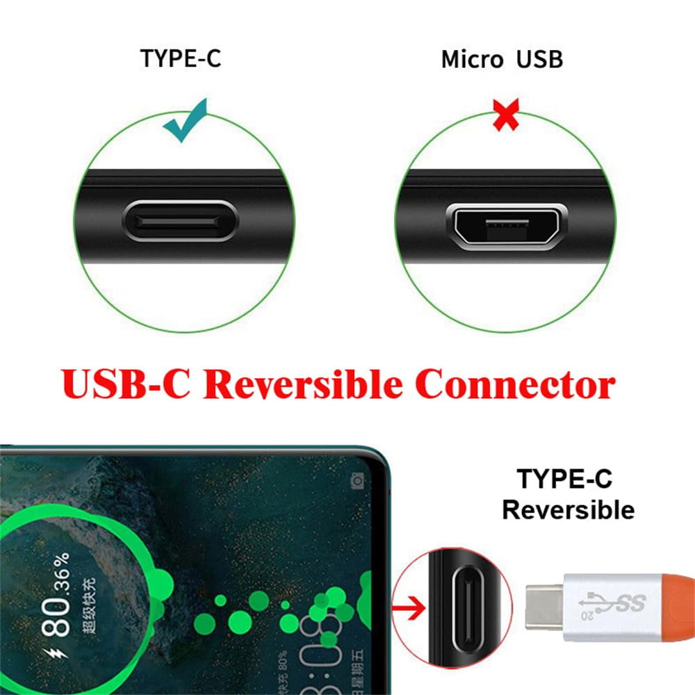 ASIASN-20Gbps 100W USB3.2 Male to Male Cable Ultra Soft High Flex 8K 5K ...