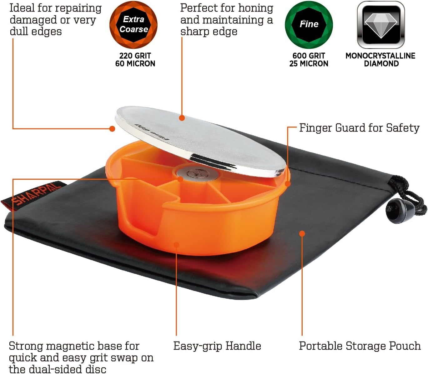 ASIASN-216N Dual-Grit Diamond Sharpening Stone – Extra Coarse 220 ...